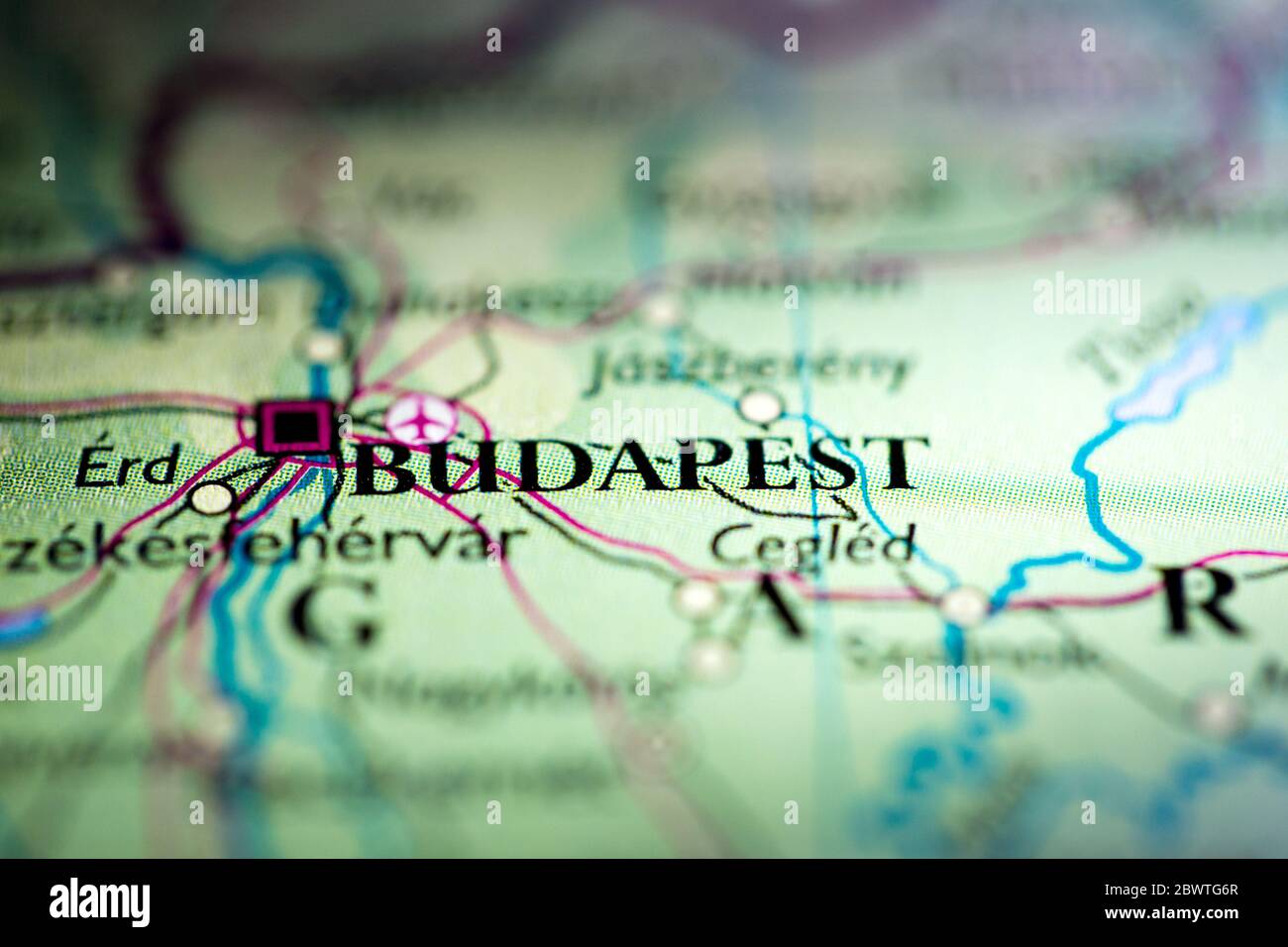 Map of budapest hi-res stock photography and images - Alamy