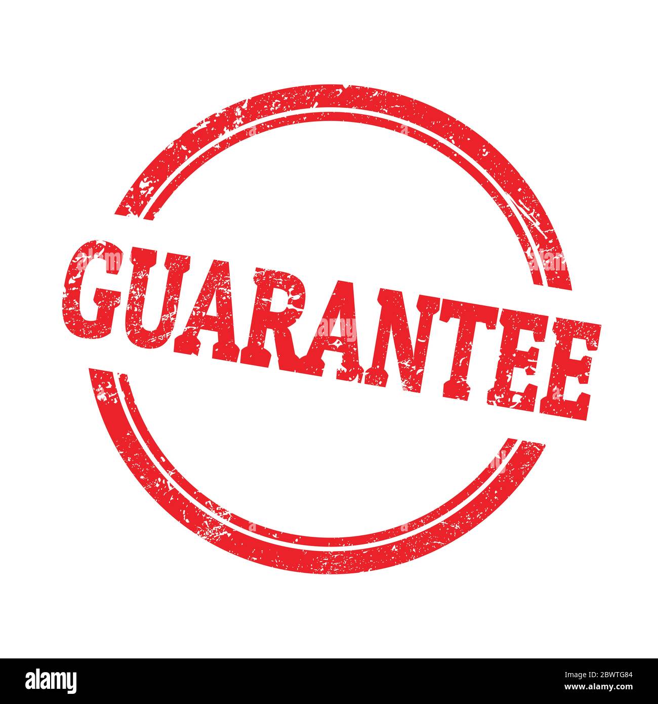GUARANTEE red round stamp Stock Photo - Alamy