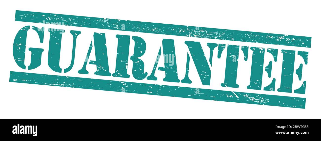 GUARANTEE blue stamp Stock Photo - Alamy