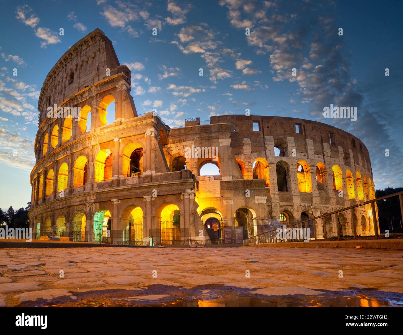Ancient Roman Colosseum At Night