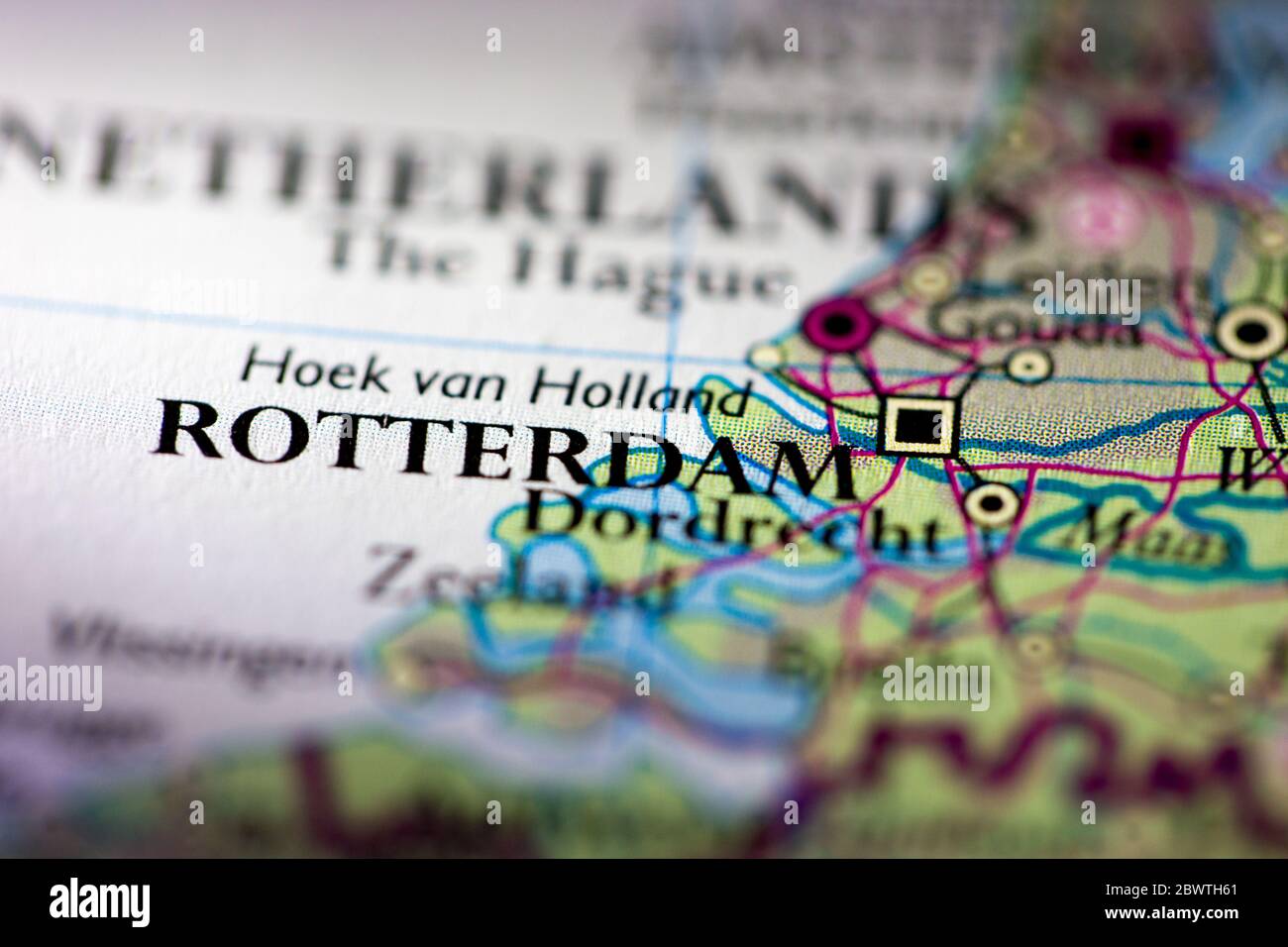 Rotterdam on map hi-res stock photography and images - Alamy