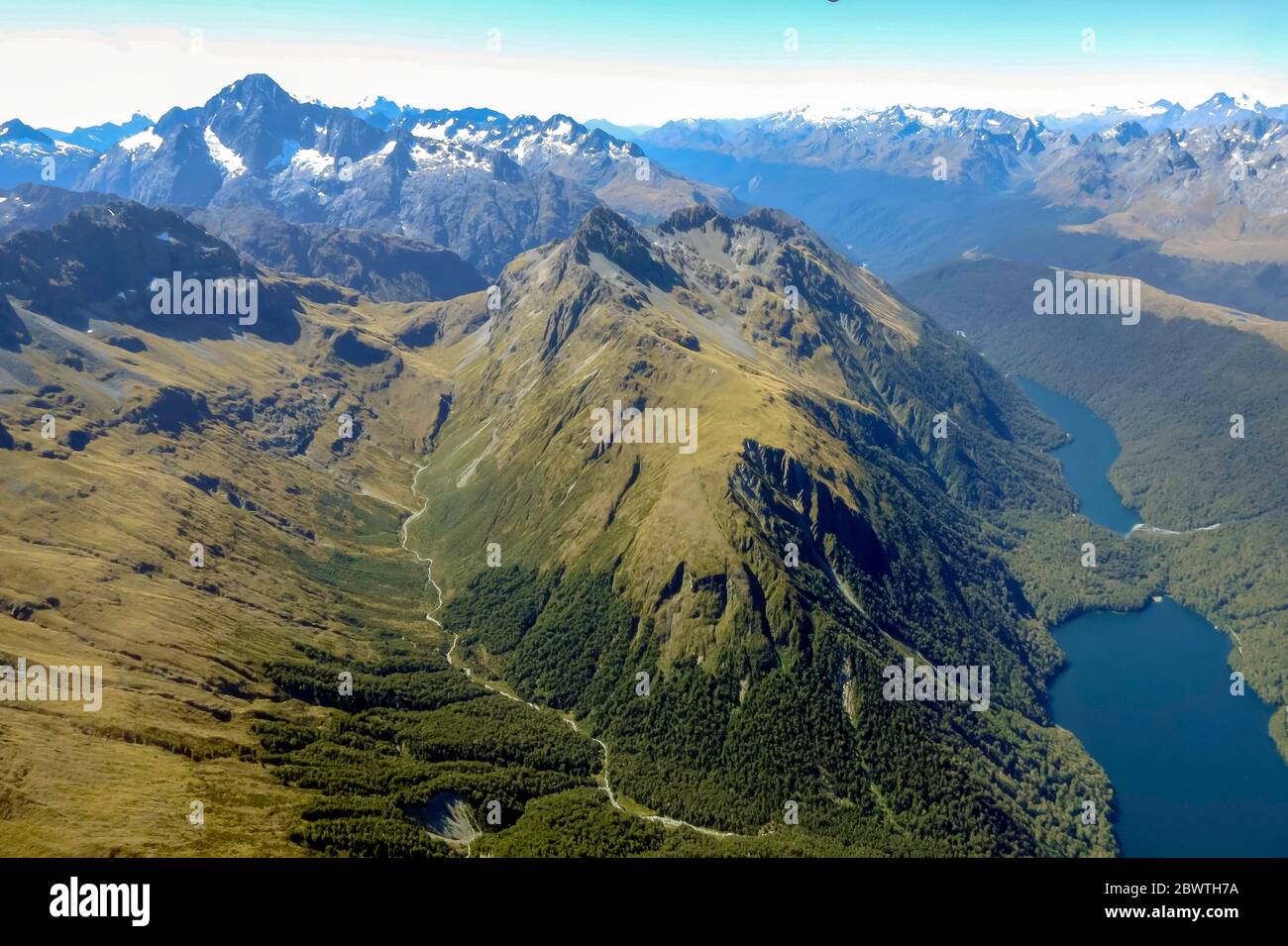 Aerial views of Southern alps in New zealand Stock Photo - Alamy
