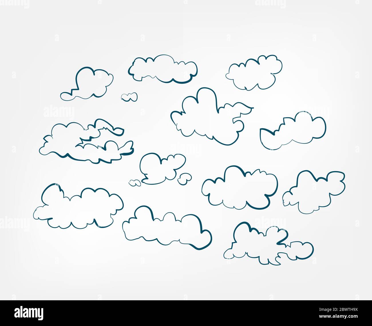 Cloud one line Stock Vector Images - Alamy