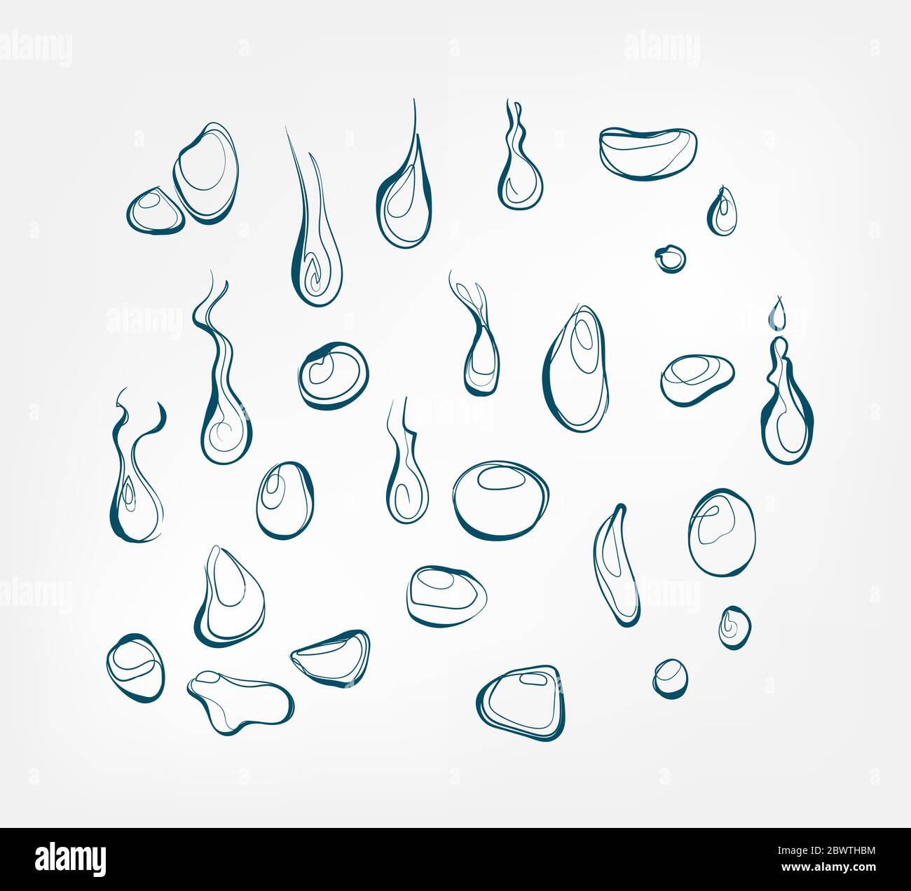 vector isolated water drop line Stock Vector Image & Art - Alamy
