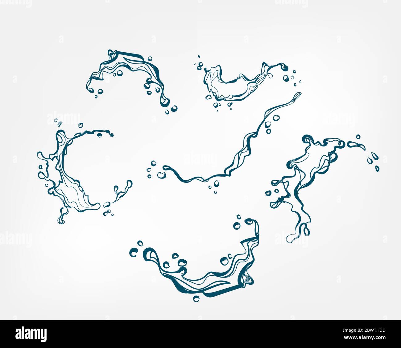 splash vector isolated line water Stock Vector Image & Art - Alamy