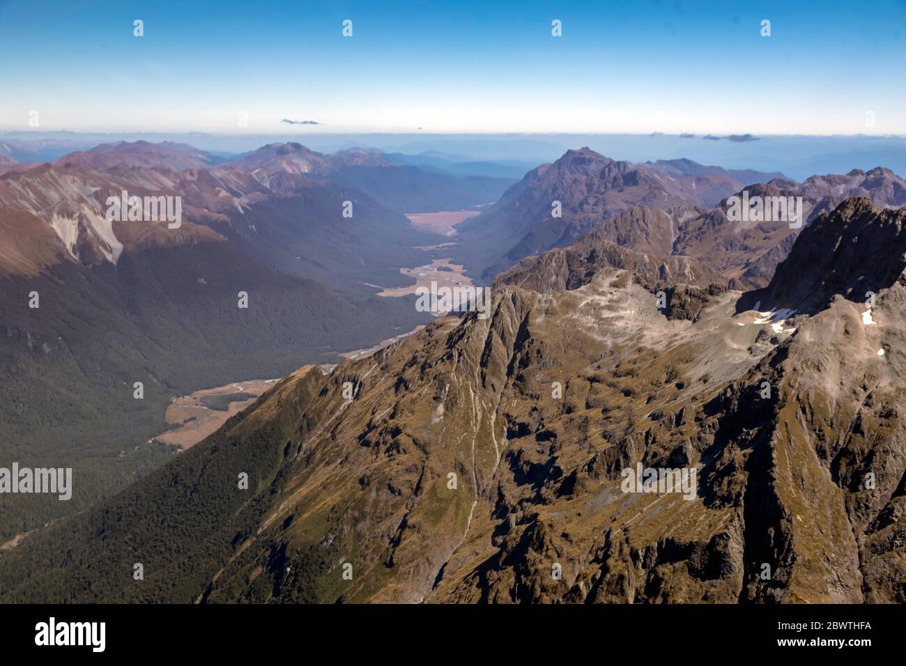 Aerial views of Southern alps in New zealand Stock Photo - Alamy