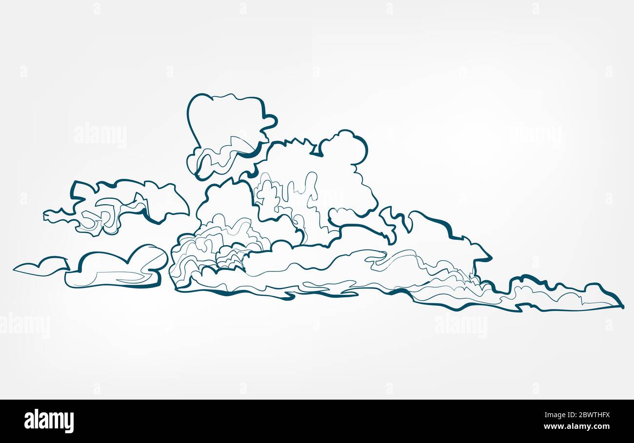 Cloud one line Stock Vector Images - Alamy