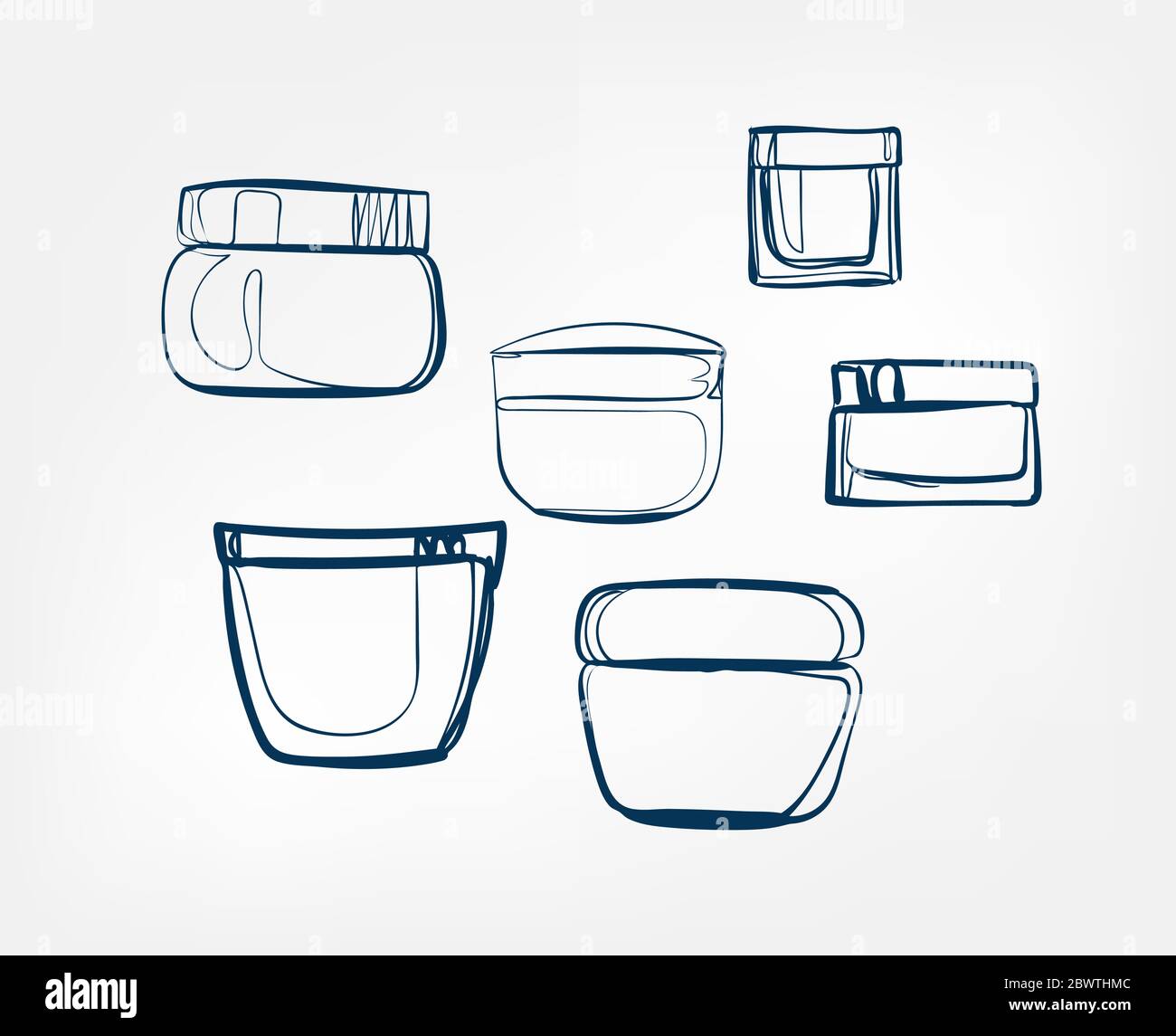Cosmetic cream jars Stock Vector Images - Alamy