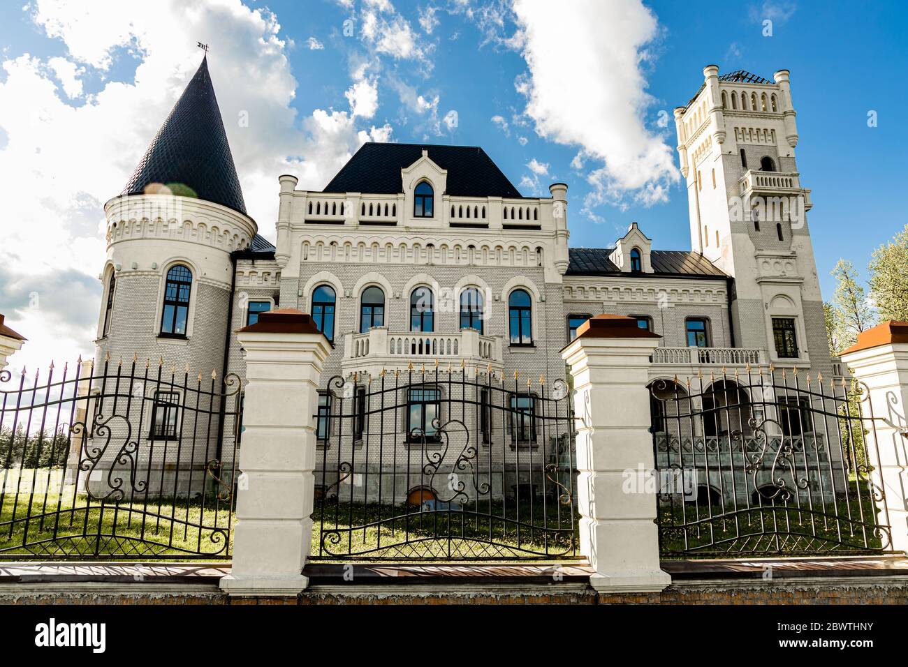 beautiful castle on a summer day Stock Photo - Alamy
