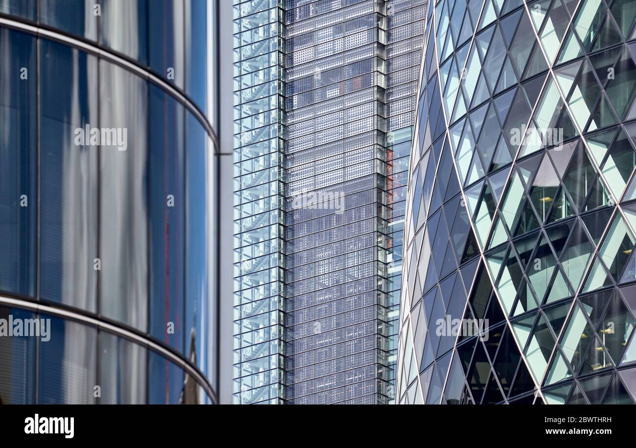 Glass buildings in the City of London Stock Photo - Alamy