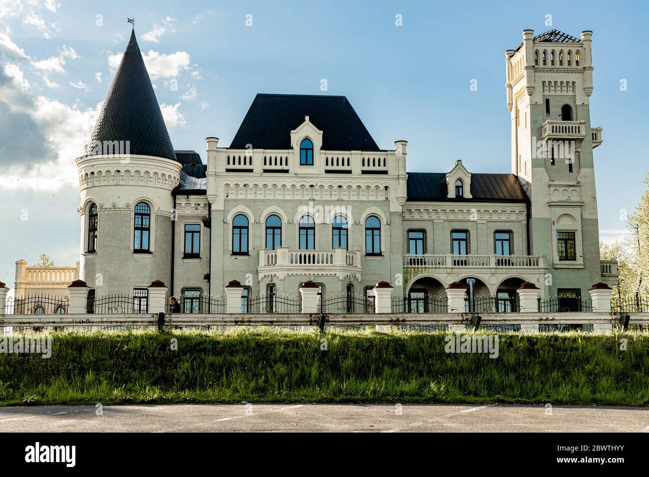 beautiful castle on a summer day Stock Photo - Alamy