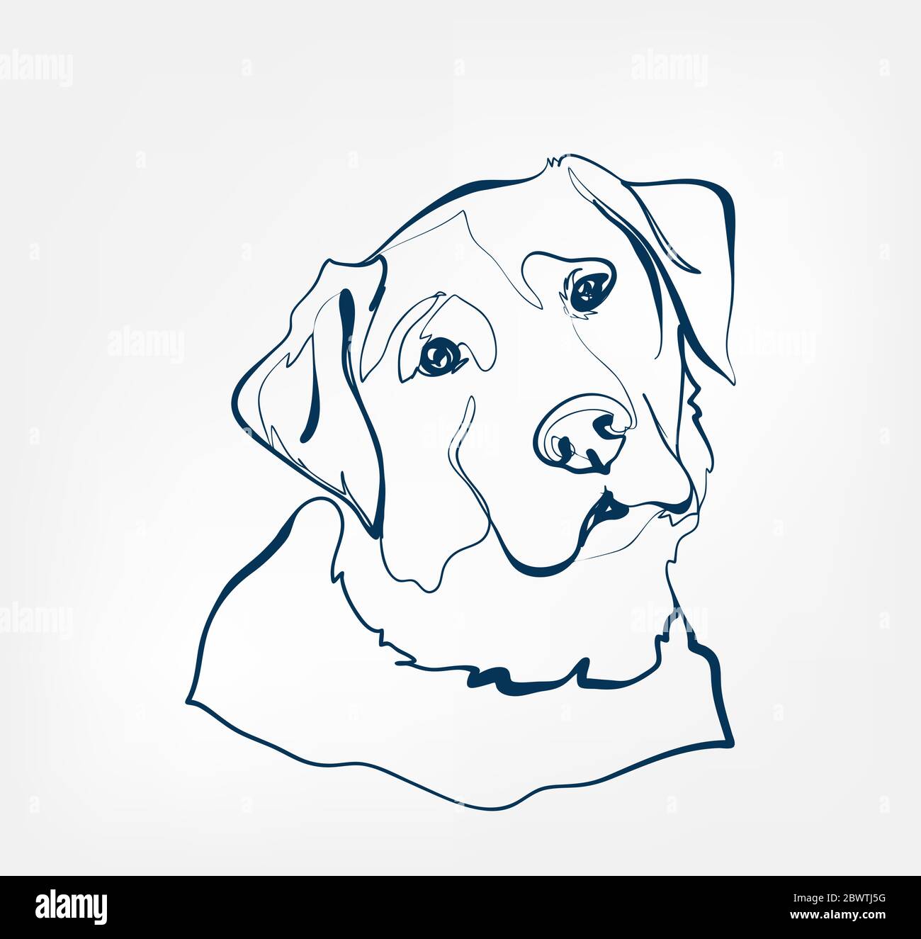 Dog continuous single line Stock Vector Images - Alamy