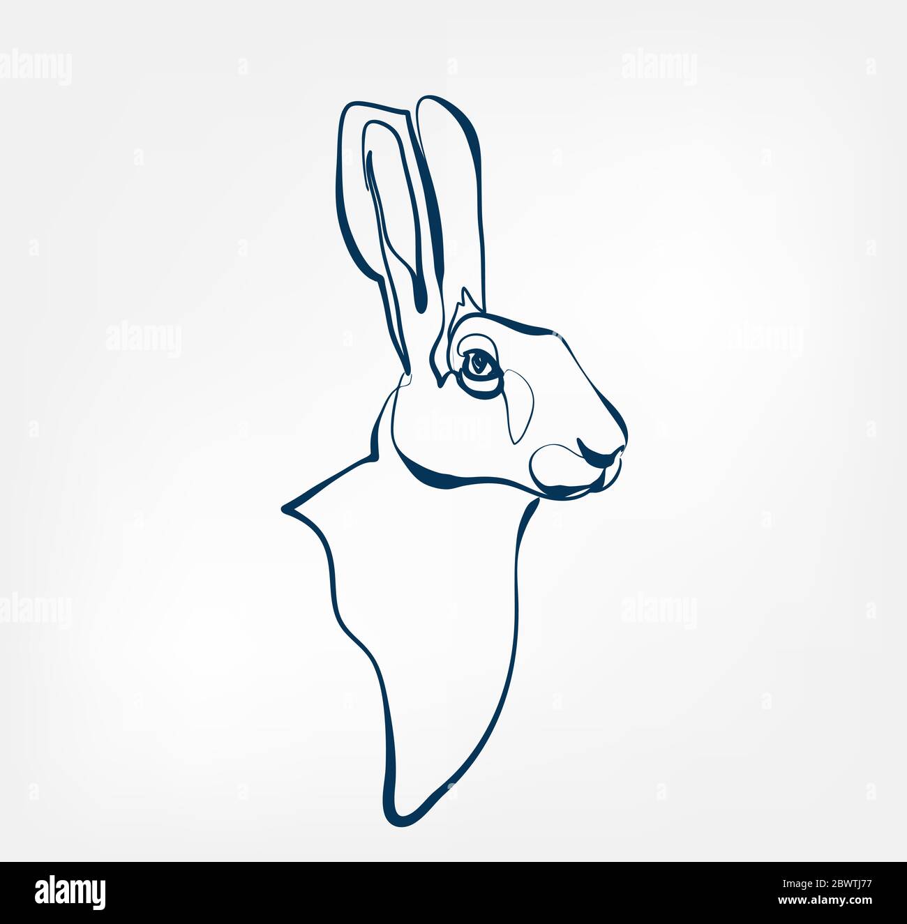 hare vector animal wild one line Stock Vector Image & Art - Alamy