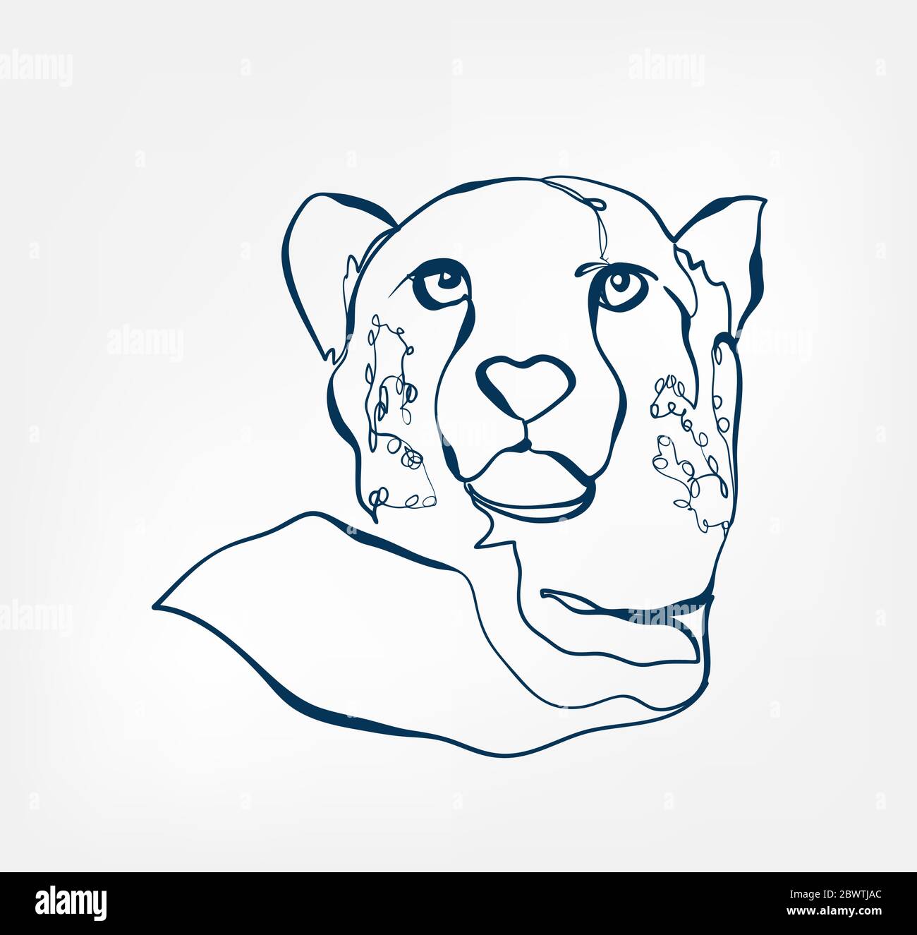 Cheetah outline hi-res stock photography and images - Alamy