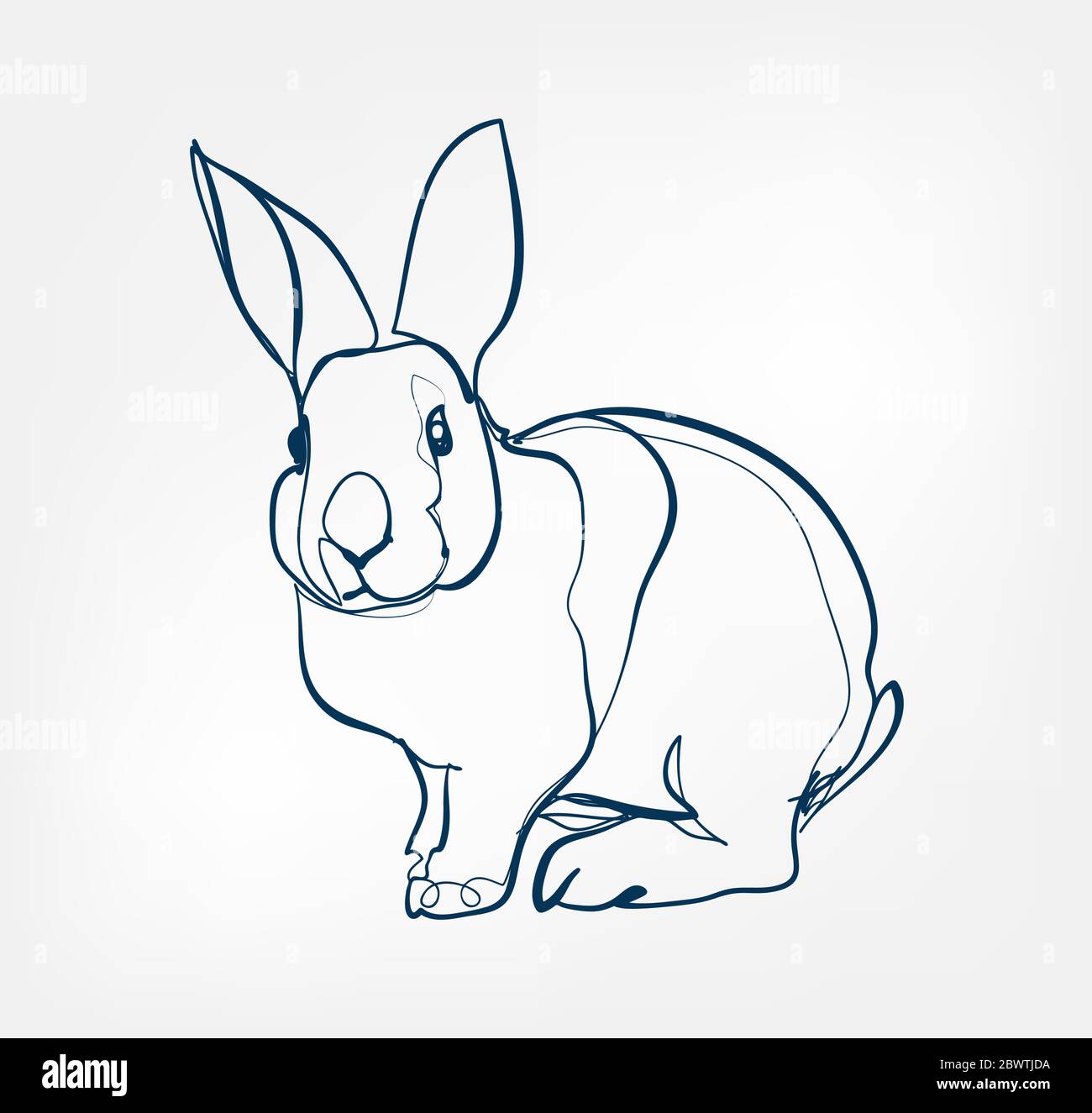 Wild rabbit line drawing hi-res stock photography and images - Alamy