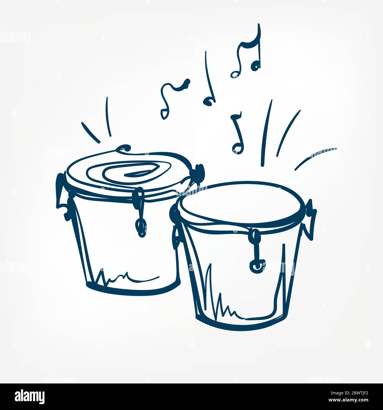 bongo sketch vector illustration isolated design element isolated Stock ...