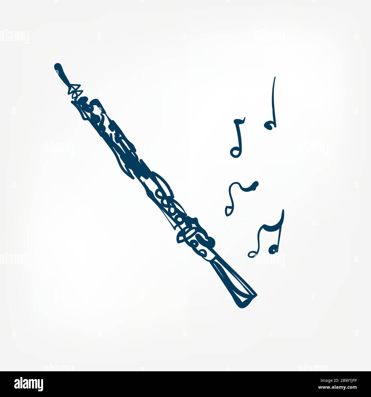 Oboe drawing Stock Vector Images - Alamy
