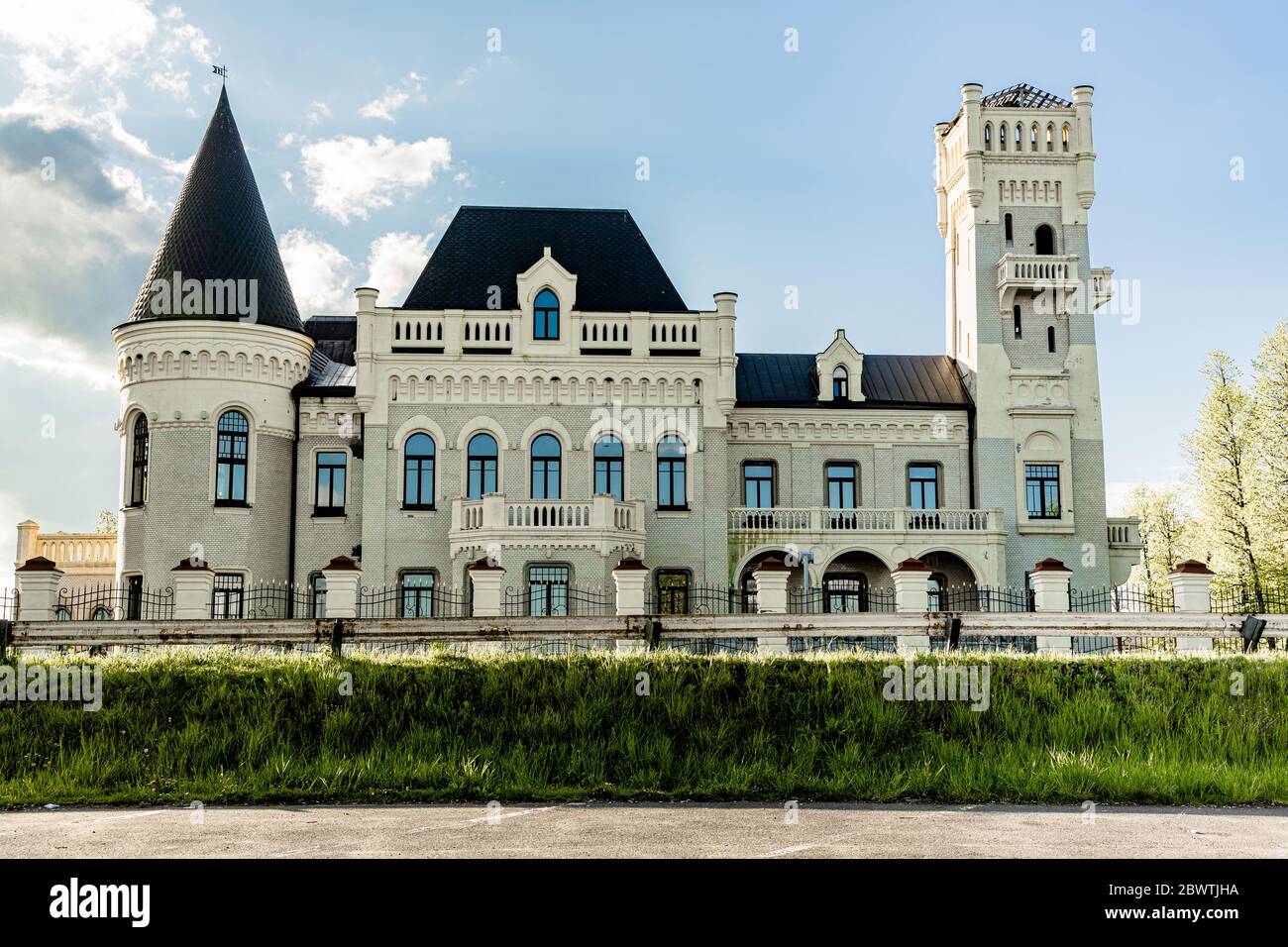 beautiful castle on a summer day Stock Photo - Alamy