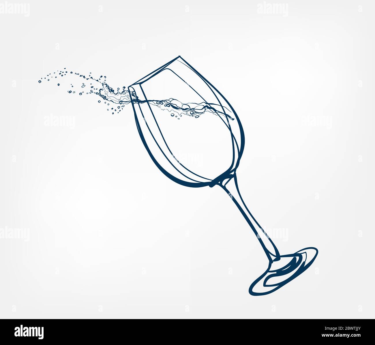 One line continuous glass Stock Vector Images - Alamy