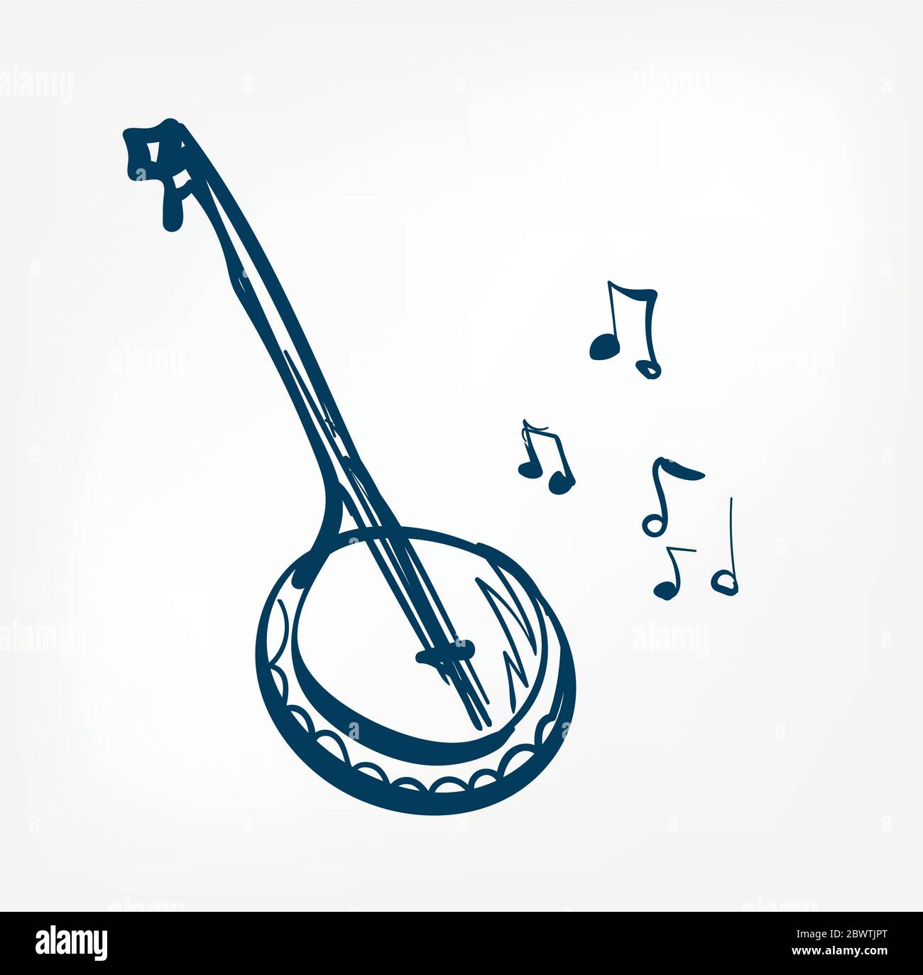 sketch line vector design outline banjo Stock Vector Image & Art - Alamy