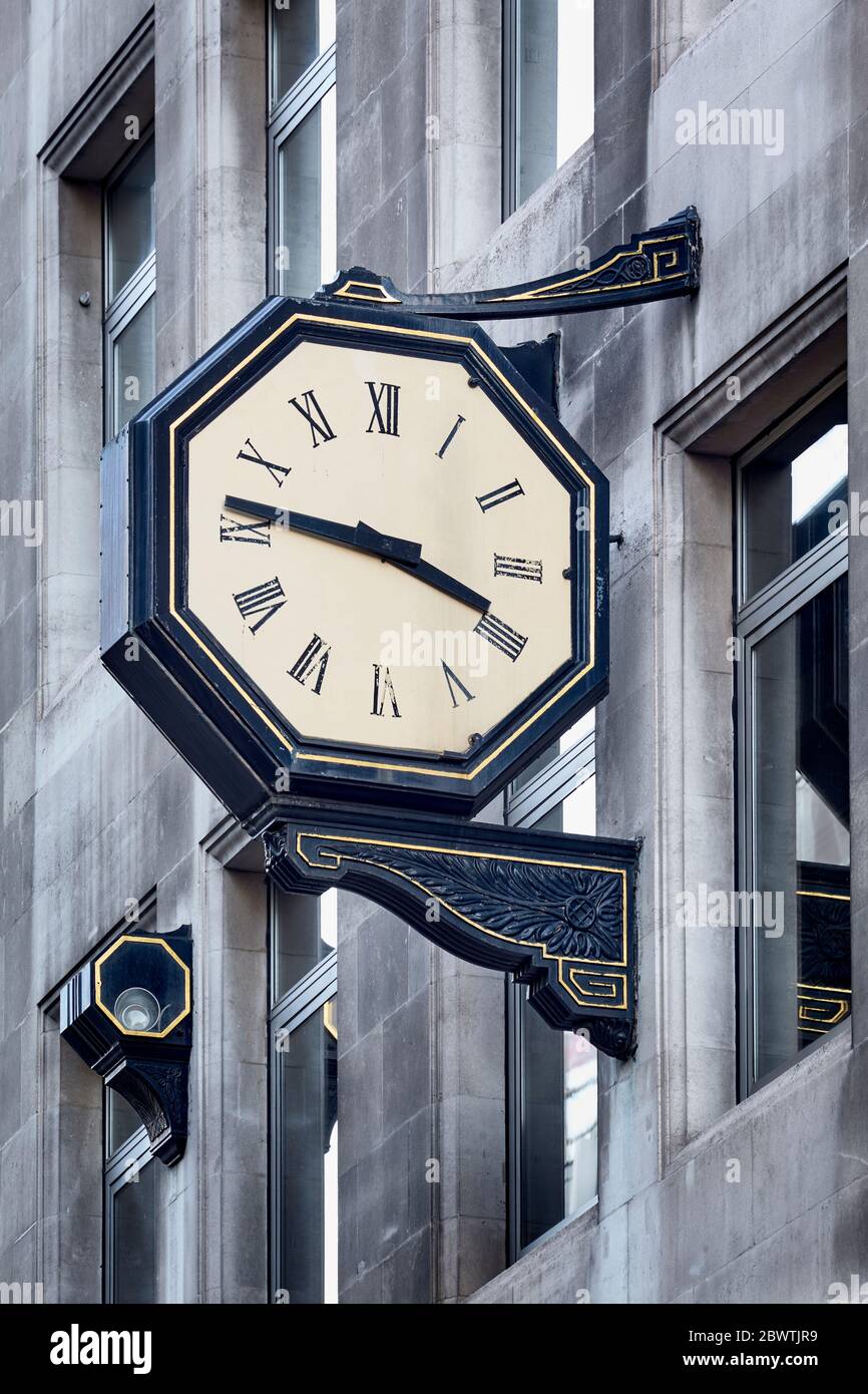 Clock in the City of London Stock Photo - Alamy