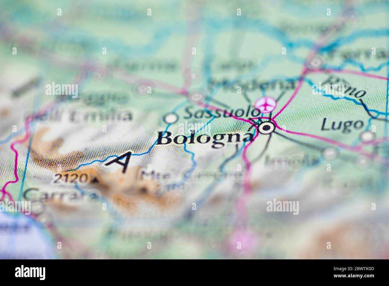 Bologna italy city map hi-res stock photography and images - Alamy