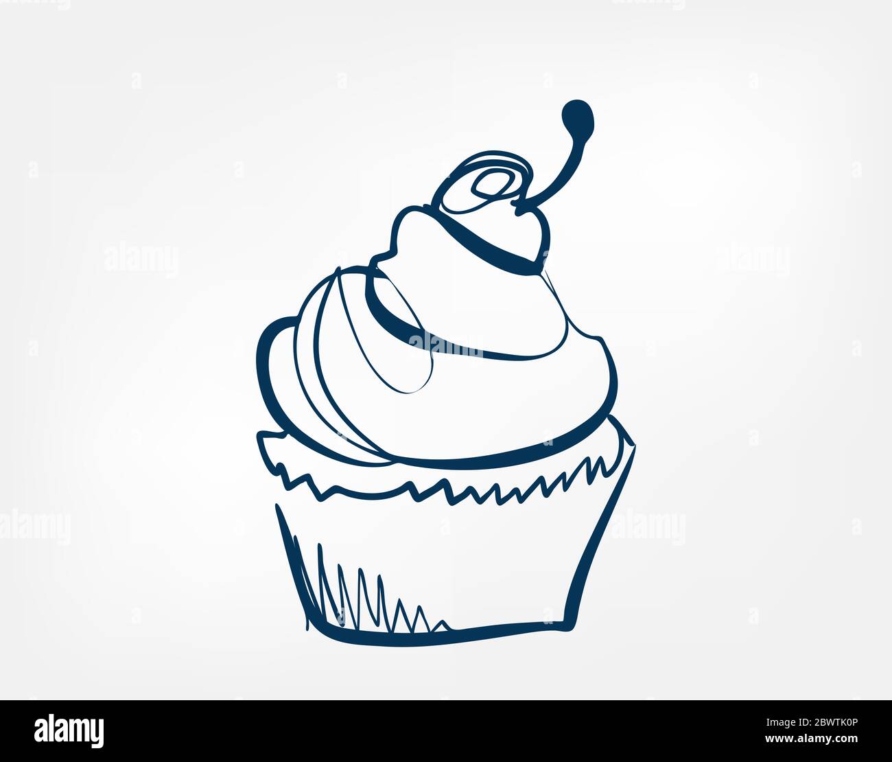 cake one line vector design element Stock Vector Image & Art - Alamy