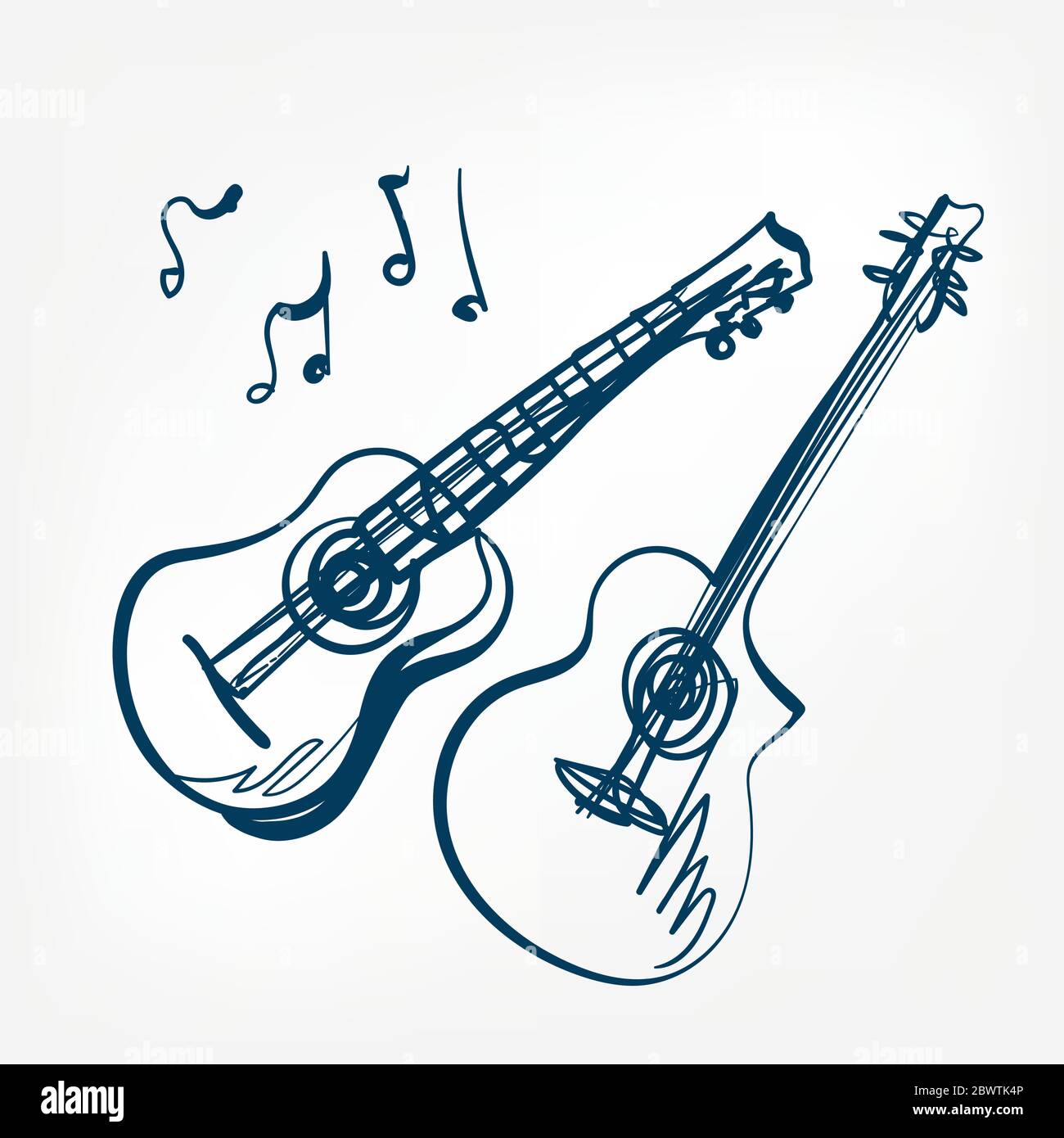 Guitar Drawing Designs