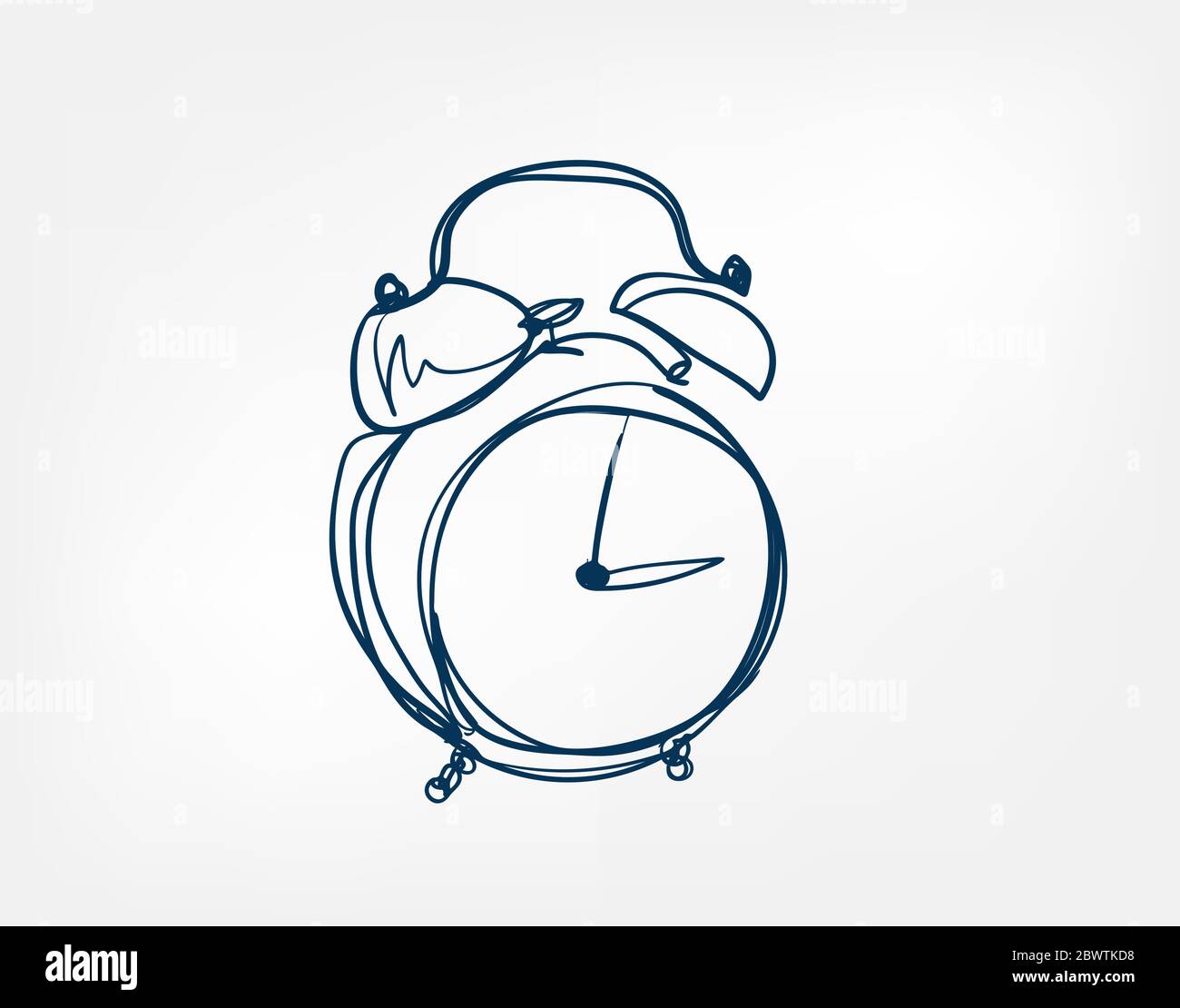 Clock one line Stock Vector Images - Alamy