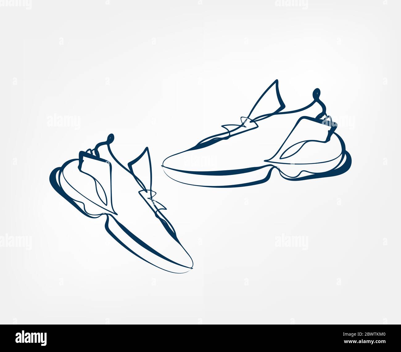sneakers one line vector design element Stock Vector Image & Art - Alamy
