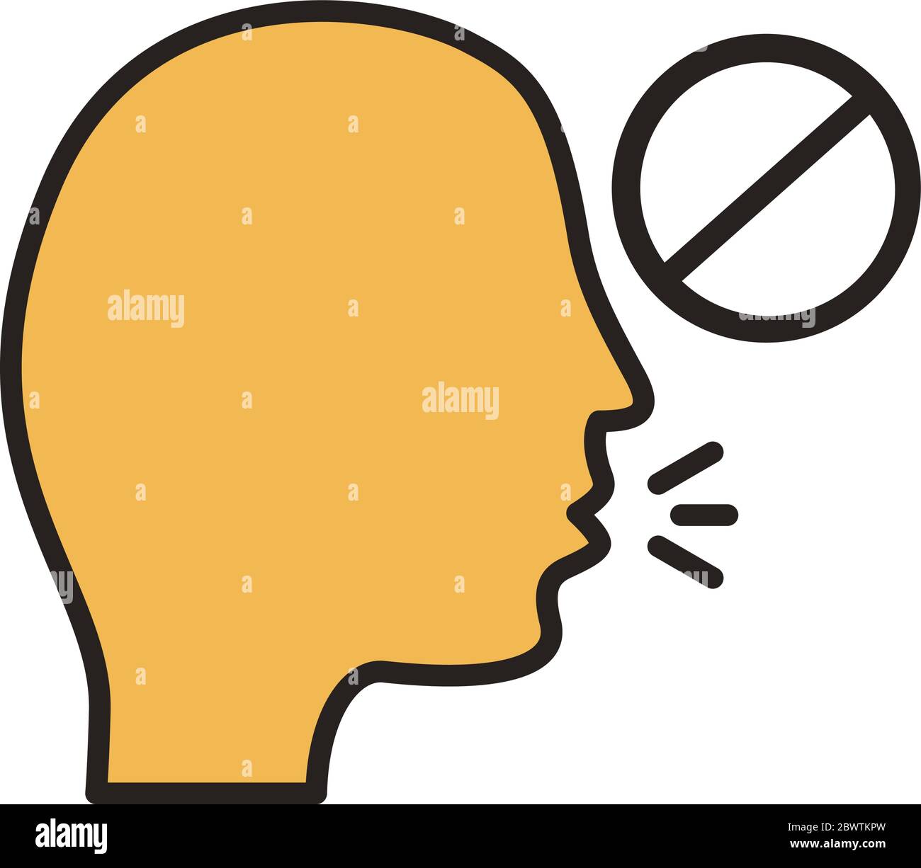 person coughing sick line duo color style icon Stock Vector Image & Art ...