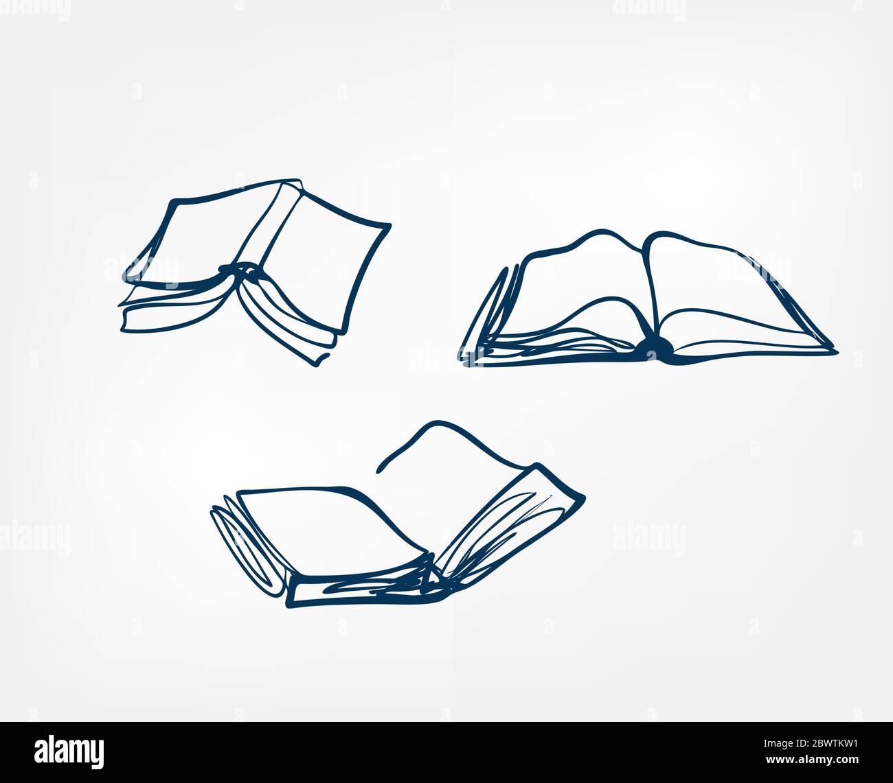 One line book design Stock Vector Images - Alamy