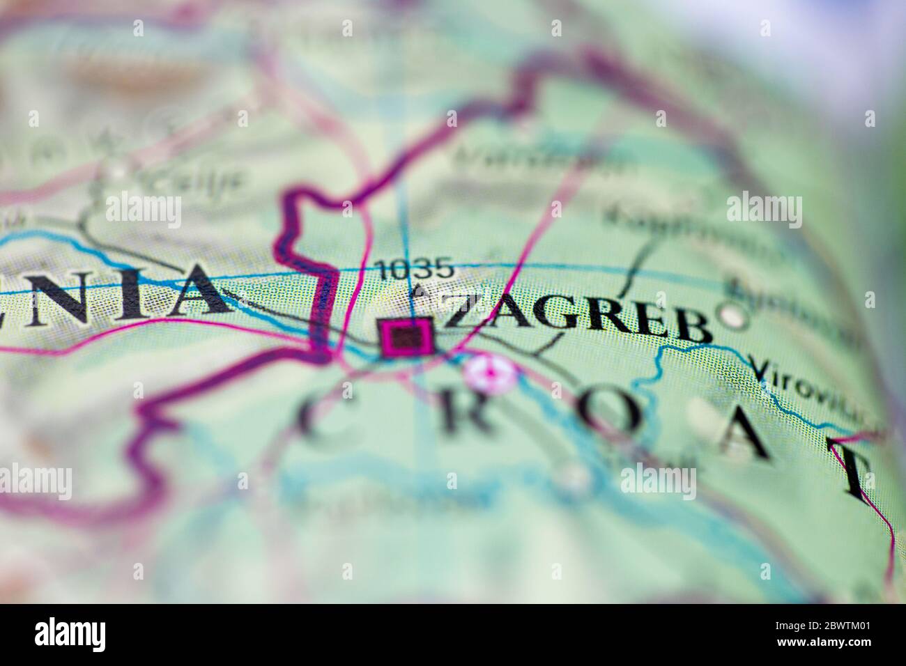 Croatia political map capital zagreb hi-res stock photography and ...