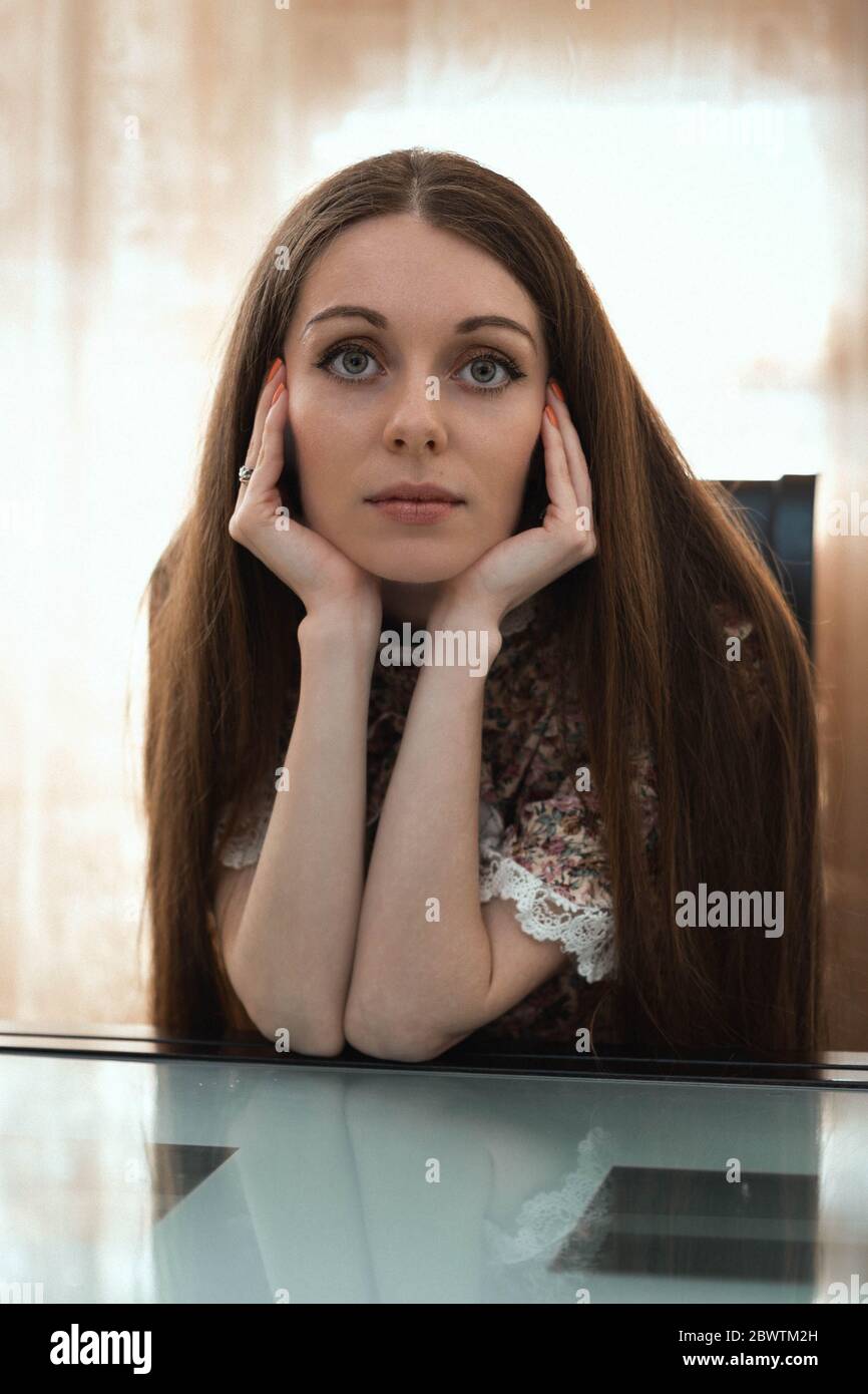 Indoor lady hi-res stock photography and images - Alamy