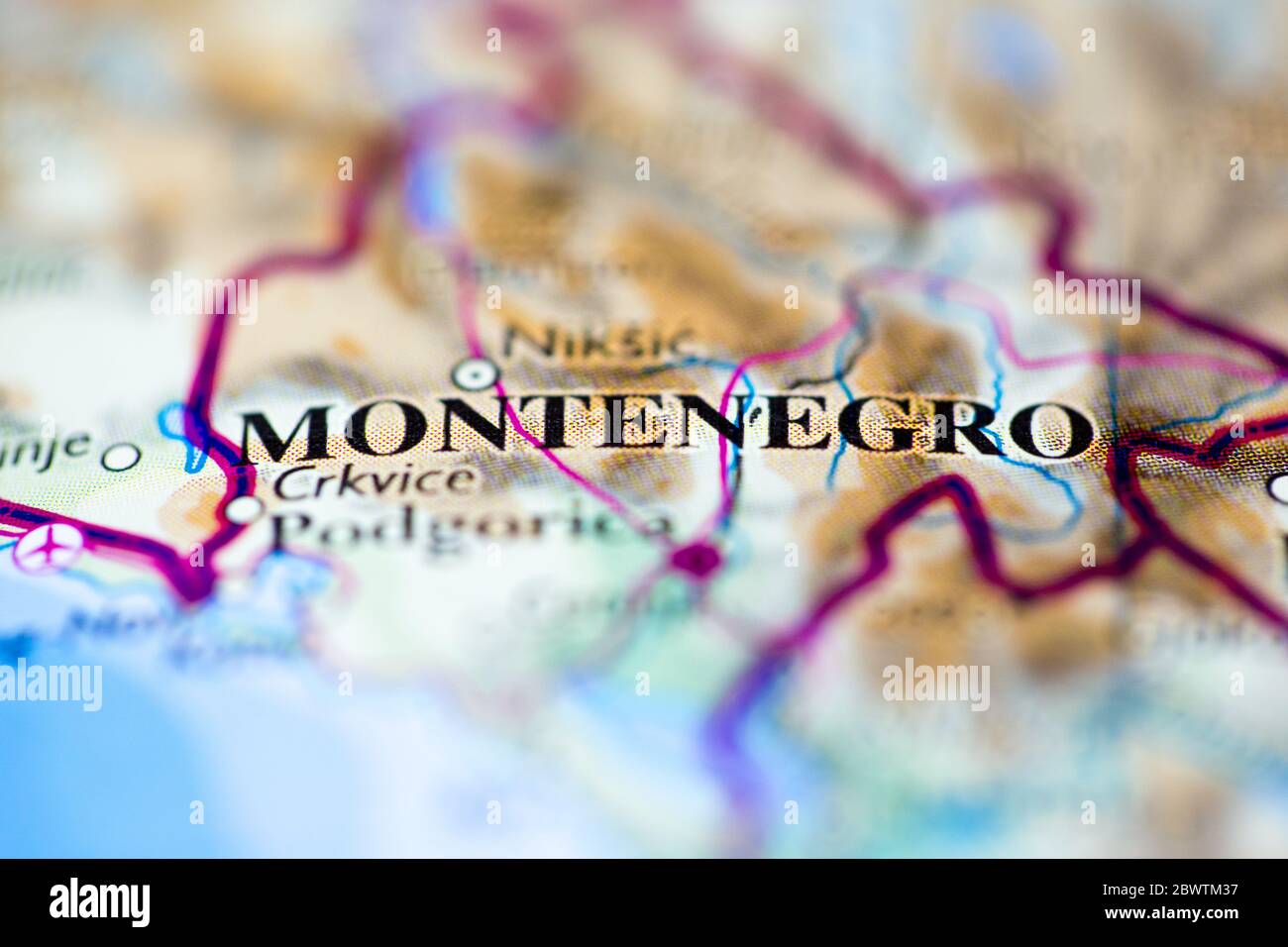 Montenegro Country Map High Resolution Stock Photography and Images - Alamy