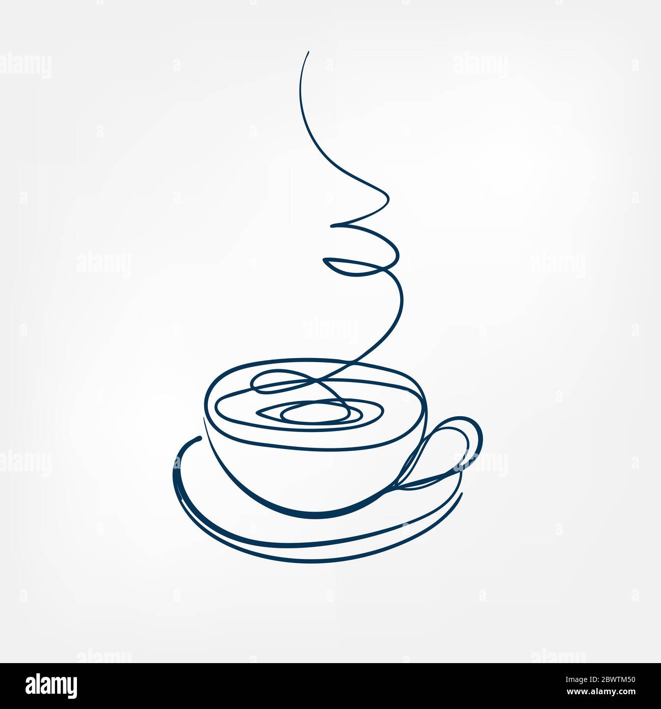 tea coffee cup one line vector design element Stock Vector Image & Art ...
