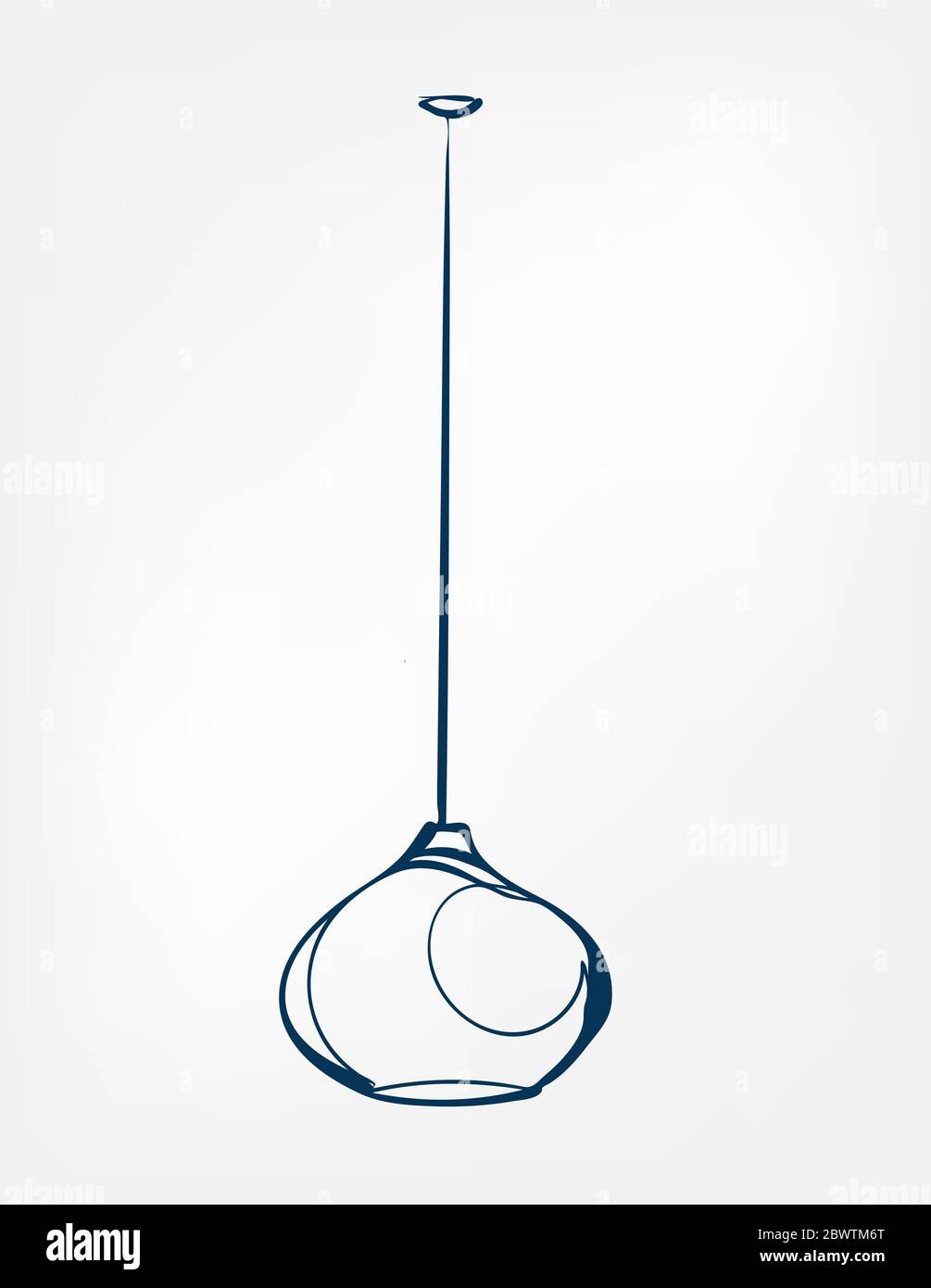 lamp one line vector design element Stock Vector Image & Art - Alamy