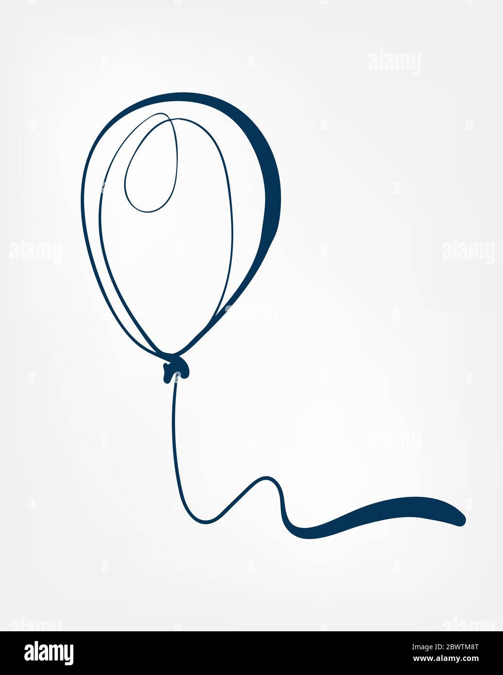 balloon one line vector isolated design Stock Vector Image & Art - Alamy