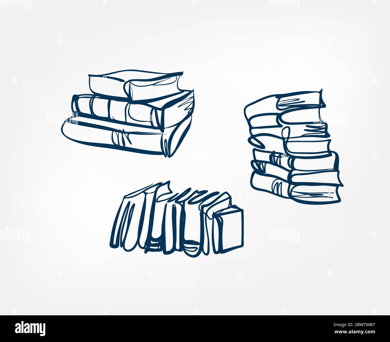 One line book design Stock Vector Images - Alamy