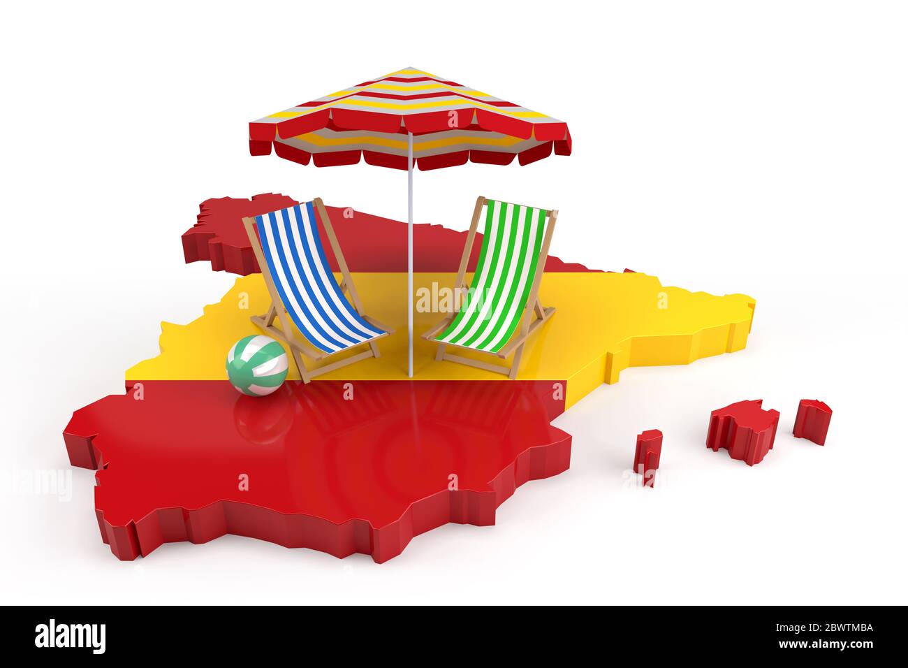 Render spain 3d map hi-res stock photography and images - Alamy