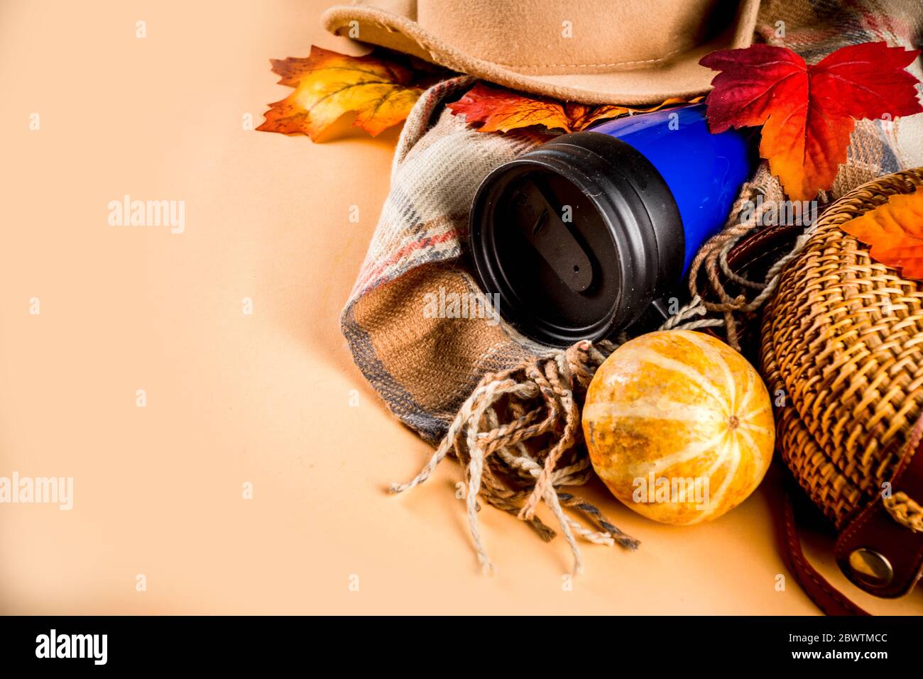 Fall cosiness rustic background. Autumn walks, garden relaxation ...
