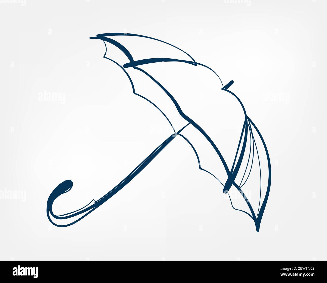 umbrella one line vector isolated design Stock Vector Image & Art - Alamy