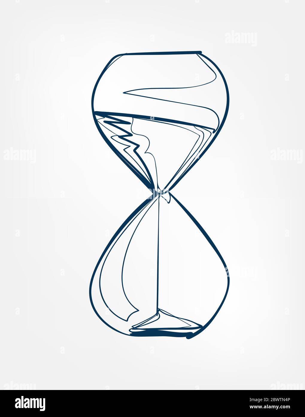 sand watch one line vector isolated design Stock Vector Image & Art - Alamy