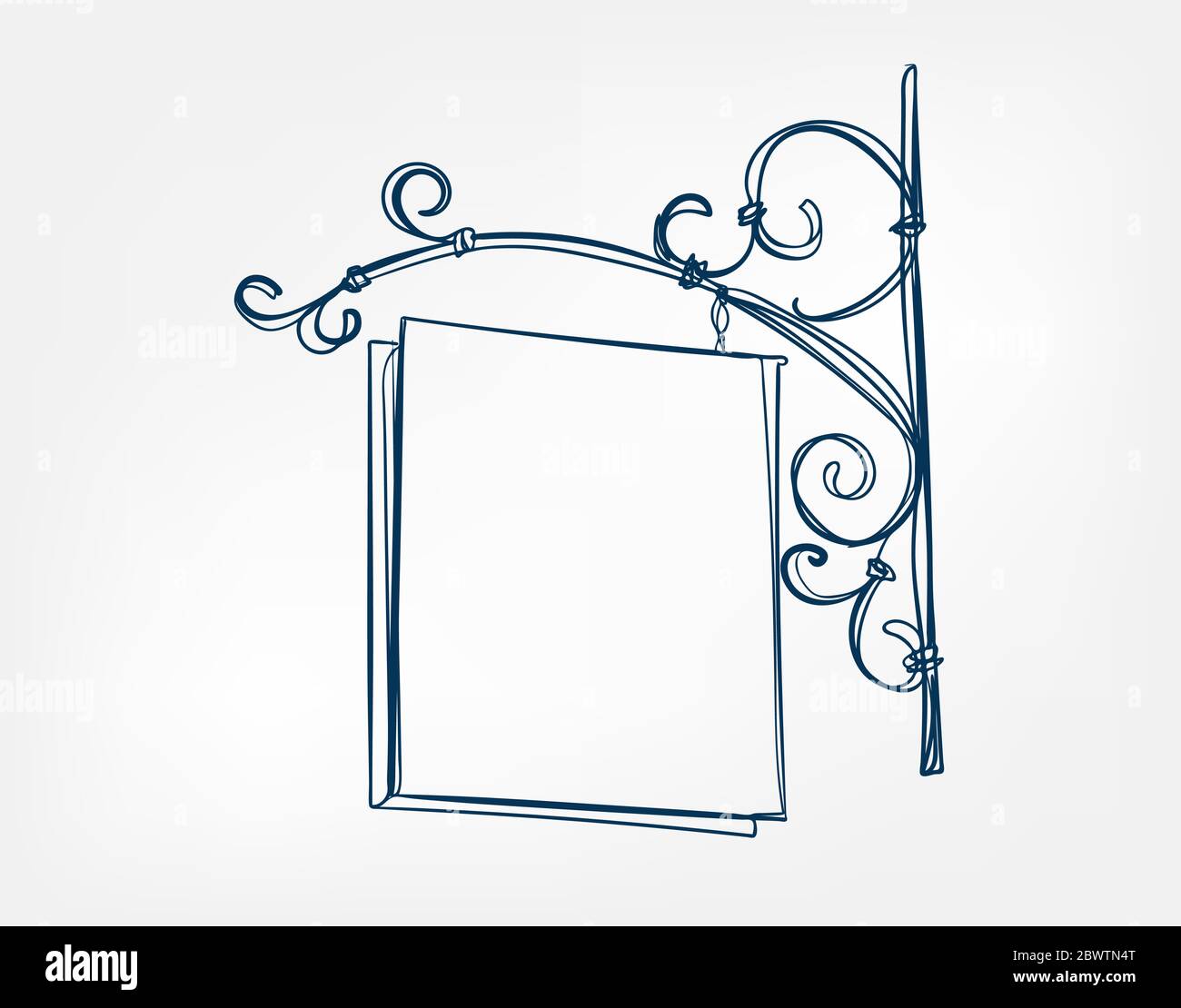 signboard vector art line isolated doodle Stock Vector Image & Art - Alamy