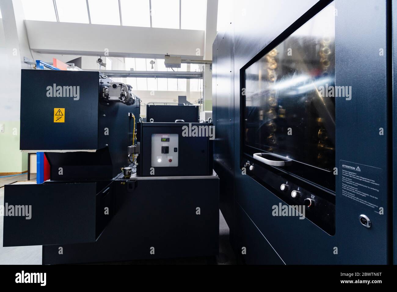 Germany, Bavaria, Munich, Production hall machinery Stock Photo - Alamy