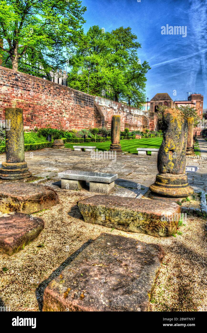 City of Chester, England. Artistic spring view of Chester’s Roman ...