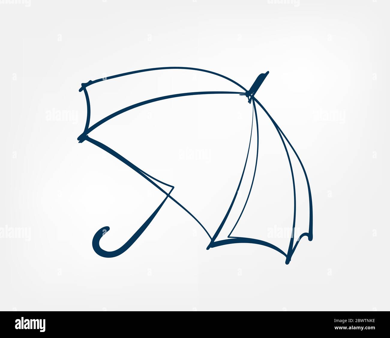 umbrella one line vector isolated design Stock Vector Image & Art - Alamy