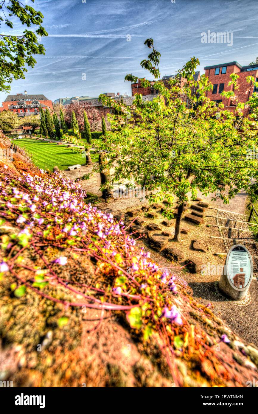 City of Chester, England. Artistic spring view of Chester’s Roman ...