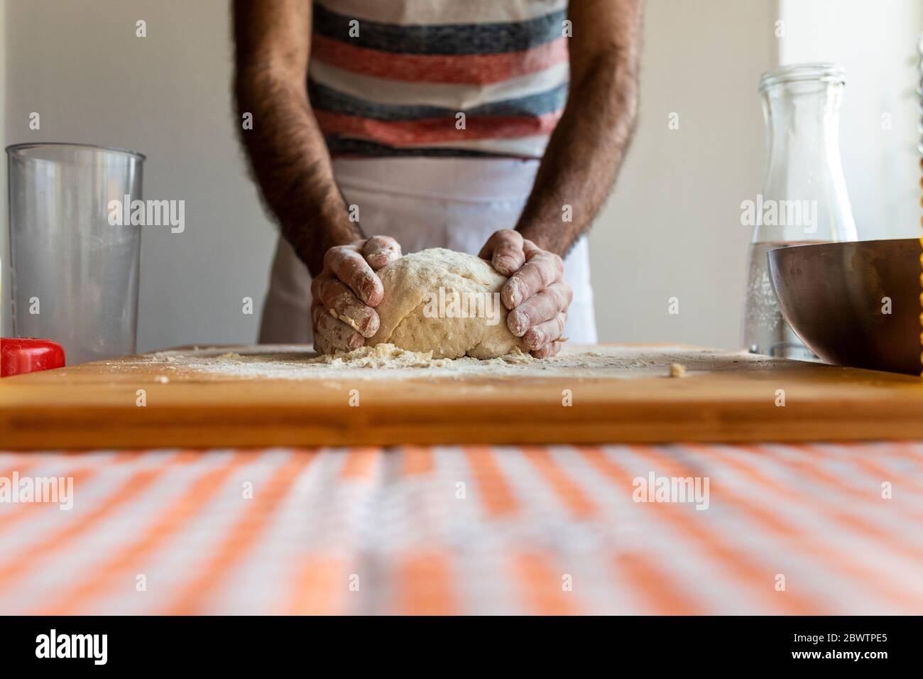 Male Caucasian Kneading Knead High Resolution Stock Photography and ...