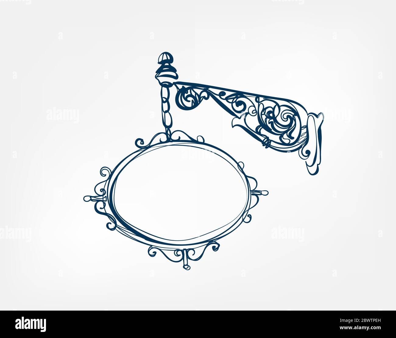 signboard vector art line isolated doodle Stock Vector Image & Art - Alamy